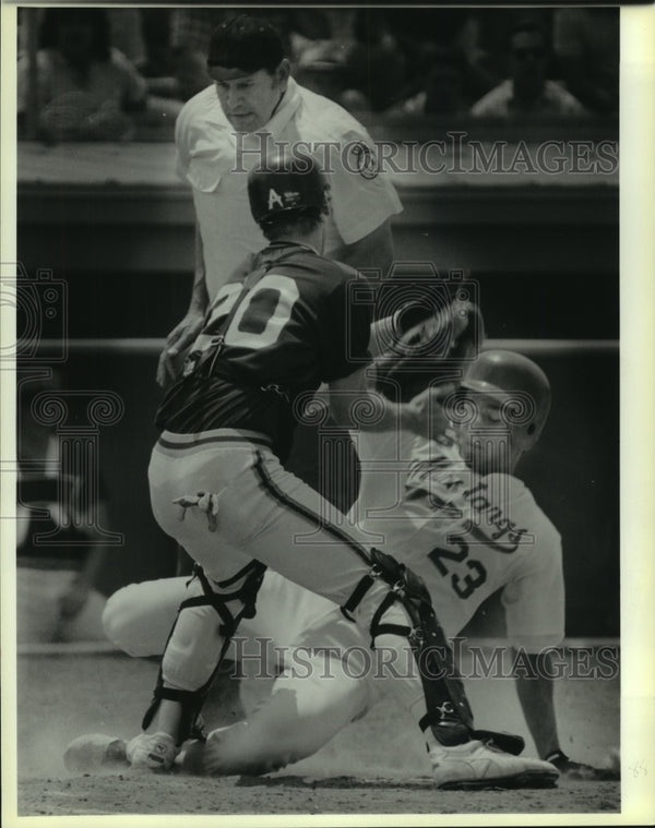 1988 Press Photo Jay and Crockett High School Baseball Players at Game ...