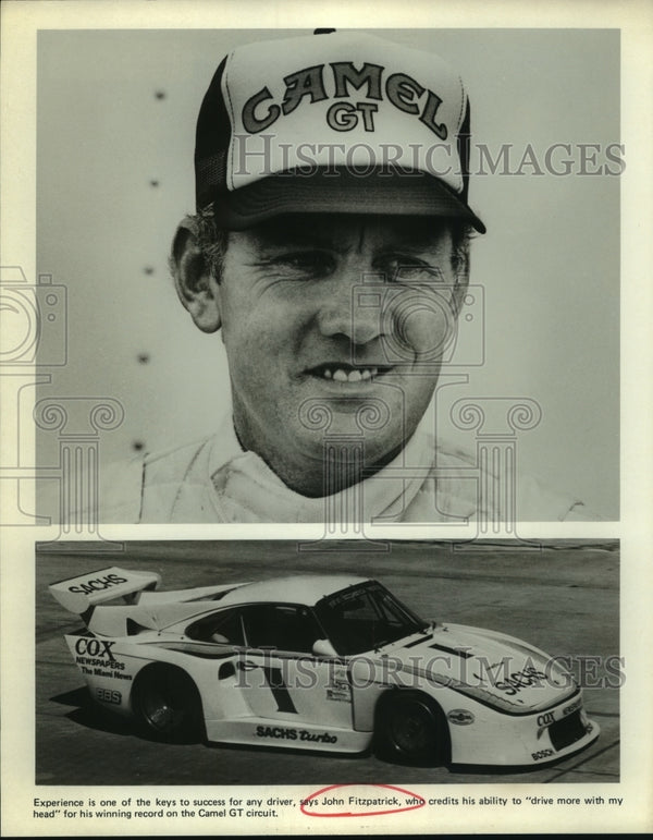 Press Photo John Fitzpatrick, Camel GT Race Car Driver and Race Car ...