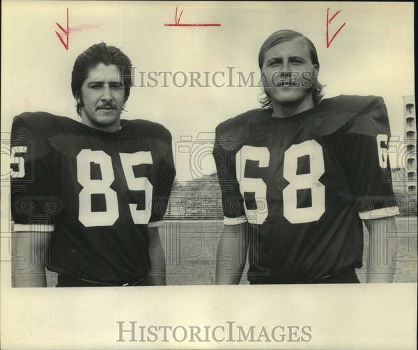 1971 Press Photo Trinity Football Players John Howard and Joe Nedros ...