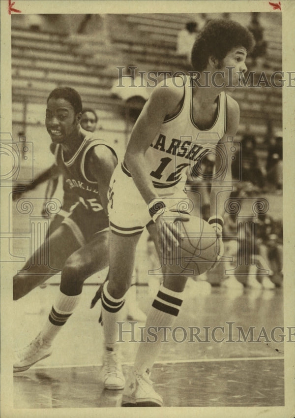 1981 Press Photo Ricky Brown, Marshall High School Basketball Player a ...