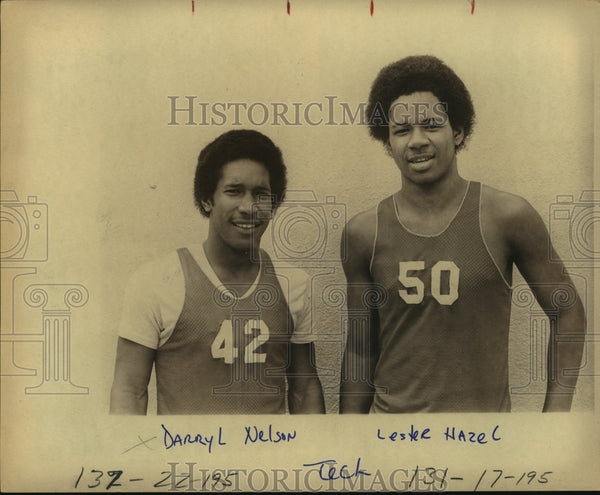 Press Photo Tech Basketball Players Darryl Nelson and Lester Hazel - s ...