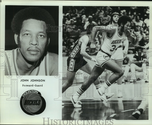 Press Photo John Johnson, Houston Rockets Basketball Player at Game ...