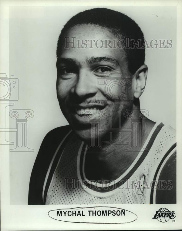 Press Photo Los Angeles Lakers basketball player Mychal Thompson - sas ...