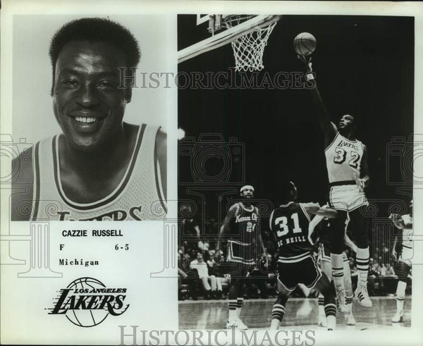 Press Photo Los Angeles Lakers basketball player Cazzie Russell - sas1 ...