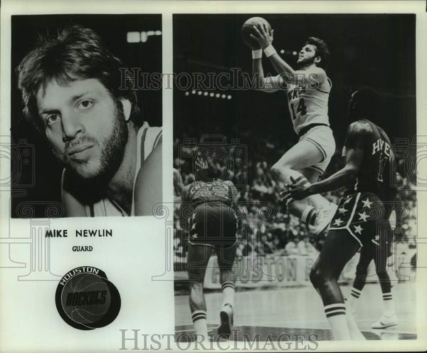 Press Photo Houston Rockets Basketball Player Mike Newlin Portrait & A ...