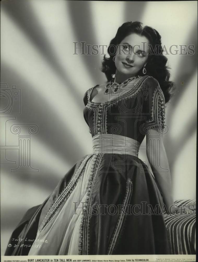 Actress Jody Lawrence in Ten Tall Men movie - Historic Images
