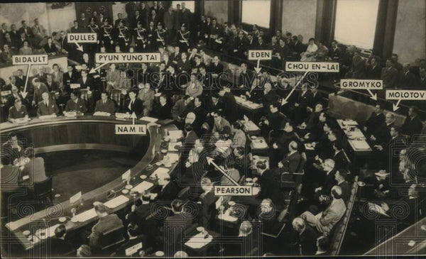1954 Press Photo Notable delegates to the Geneva Conference in Switzer ...