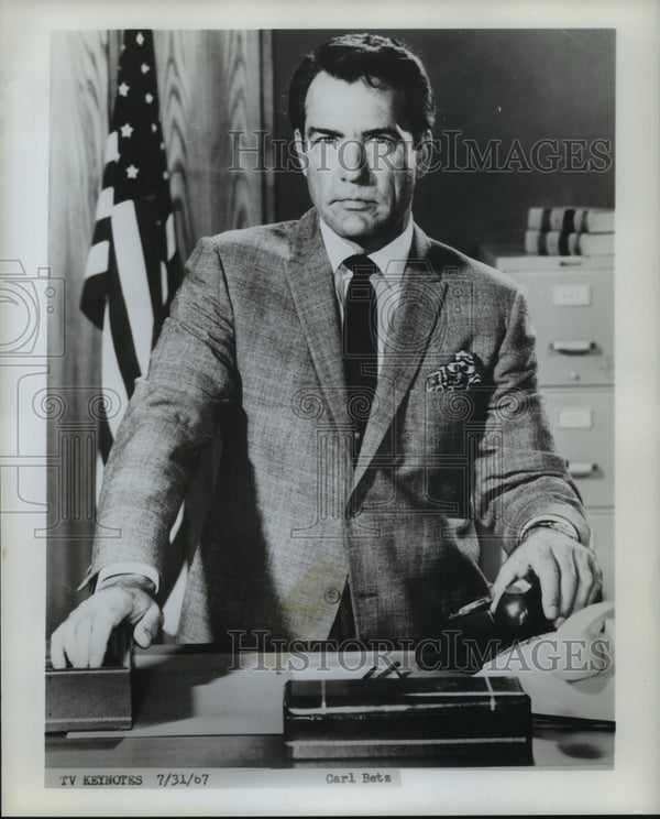 1967 Press Photo American Actor Carl Betz - sba11286 - Historic Images