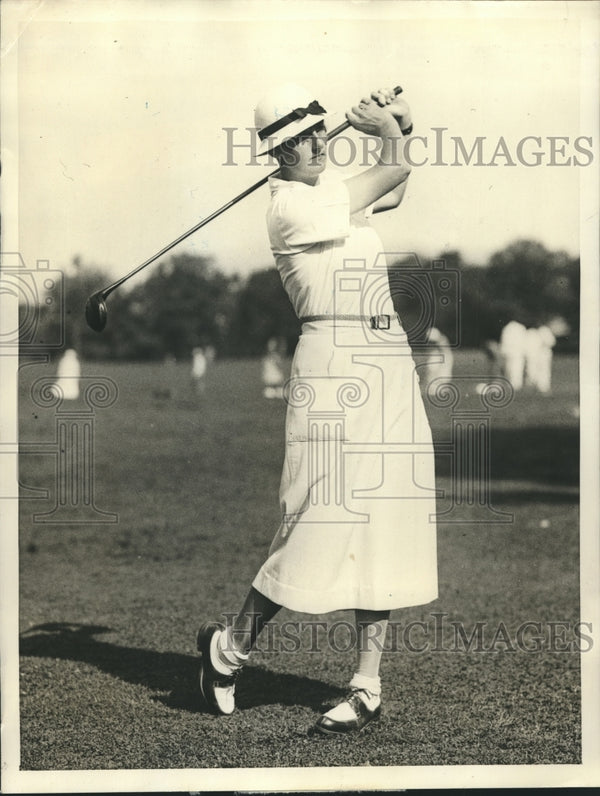 1933 Press Photo Enid Wilson, British women's champion, qualifying for ...
