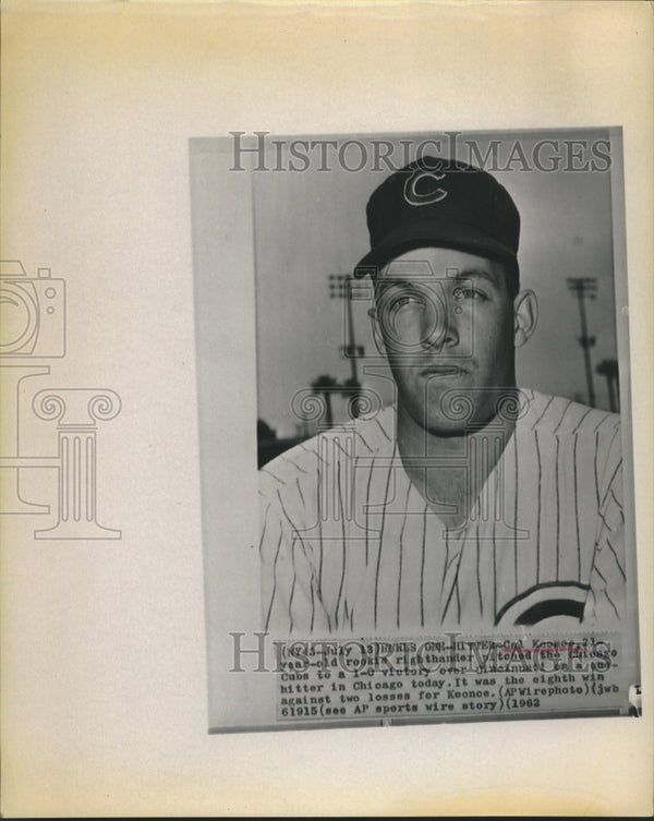 1962 Press Photo Cal Koonce, rookie pitcher for Chicago Cubs - sbs0605 ...