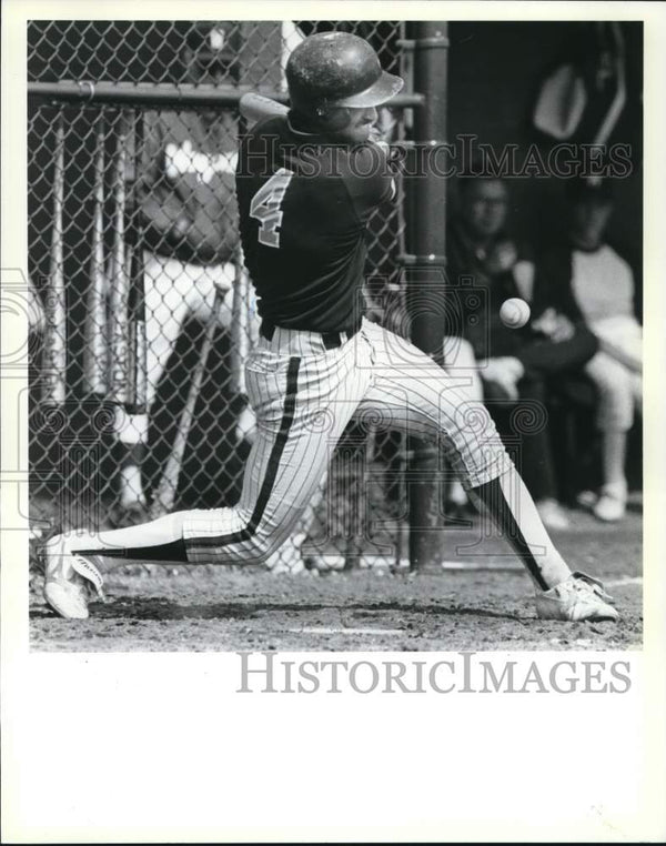 1987 Press Photo Wagner Baseball player #4 at bat - sia27415 - Historic ...