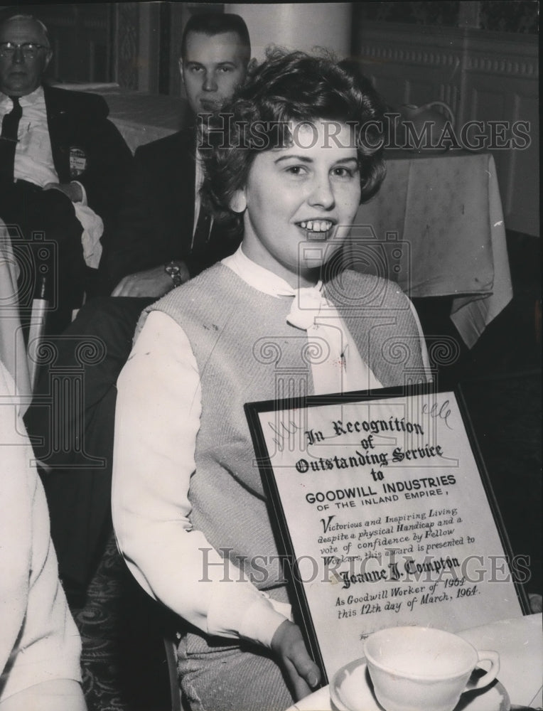 1964 Press Photo Good Will worker of 1964 Mrs. Joanne Compton. - spa59 ...