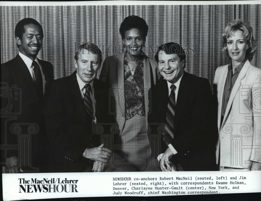 1983 Press Photo Robert MacNeil and JIm Lehrer-News Hour co-anchors ...