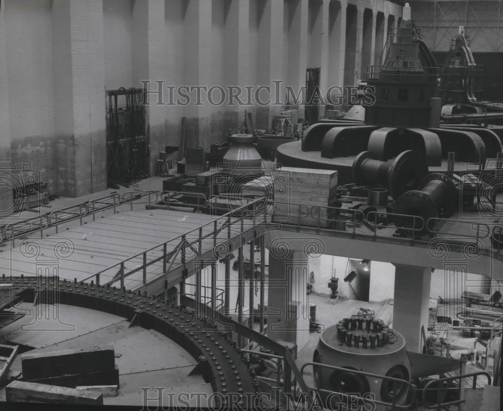 1954 Press Photo McNary Dam Generator room - Historic Images