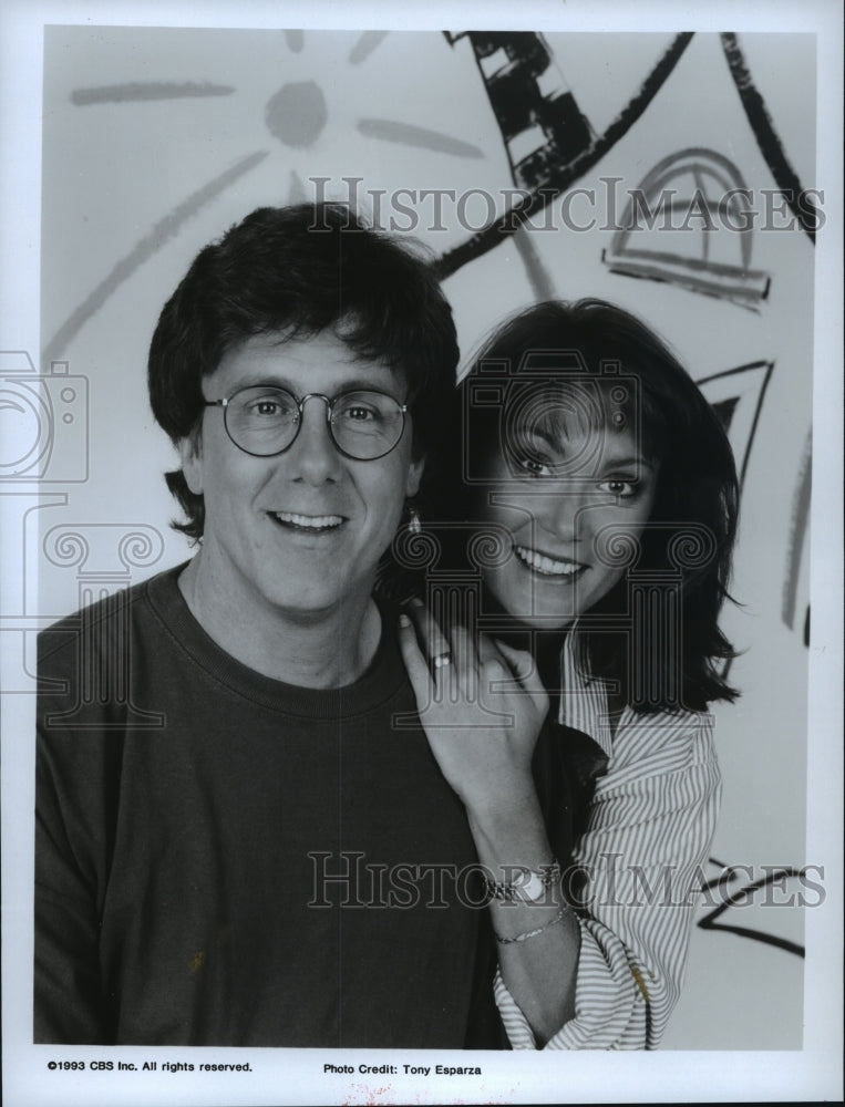 1993 Press Photo Harry Anderson and DeLane Matthews in Dave's World, o ...