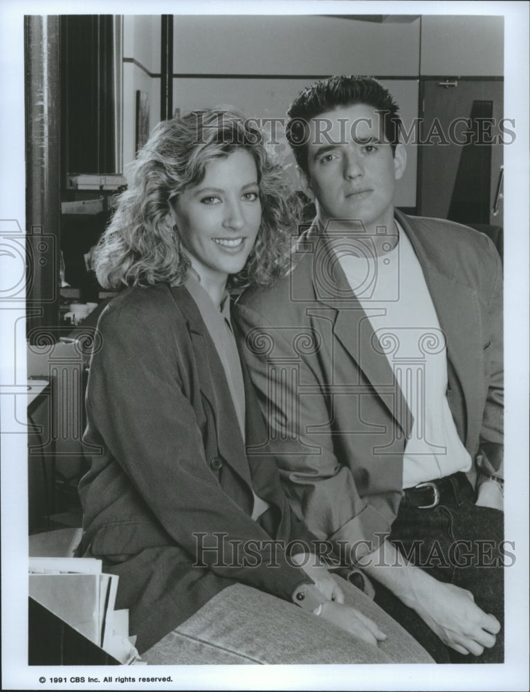 1991 Press Photo Justin Louis and Sophie Lorain star in "Urban Angel ...