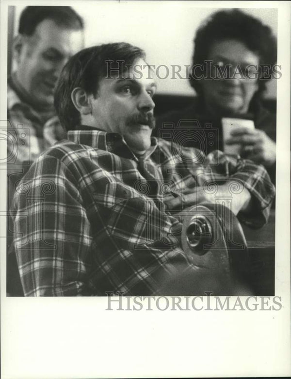 1987 John Runge, South Onondaga New York Farmer at Church Meeting ...