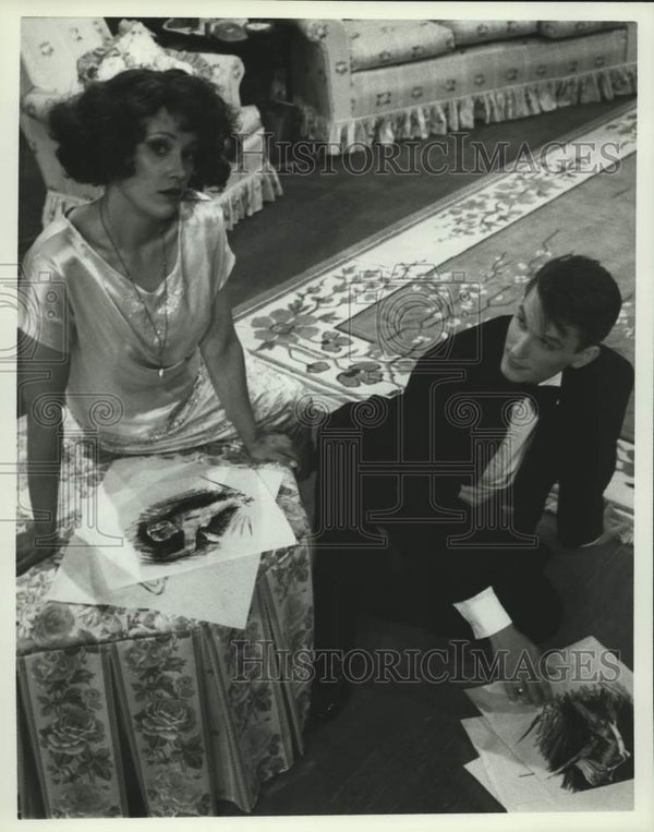 Actors Hannah Palin and Joe Andorfer in "Hay Fever" - Historic Images