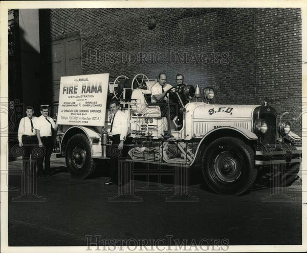 1964 Firemen Drive 1928 Fire Pumper at Fire-Rama Show - Historic Images