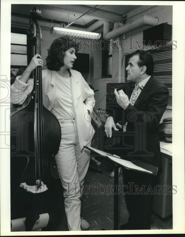 1989 Jazz professor Joseph Riposo with student Michelle Lloyd ...