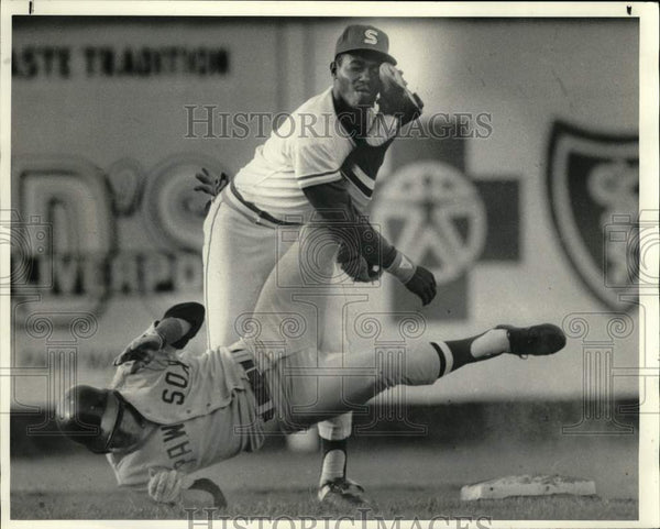 1985 Press Photo Baseball Players Paul Hundhammer and Mike Sharpenson ...