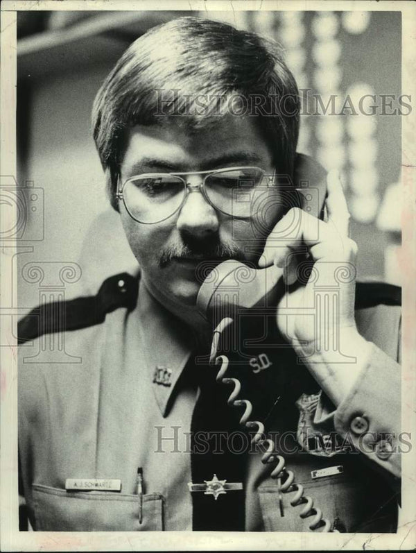 1979 Press Photo Tony Schwartz, Albany County Jail Guard and Union Pre ...
