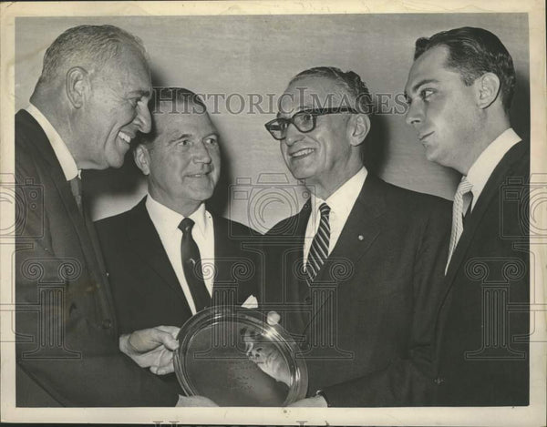 1963 Honorable Arthur Levitt receives silver platter at dinner ...