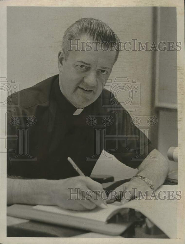 1968 Monsignor John L. Jones in his Albany, New York office - Historic ...