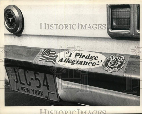1973 American Legion "I Pledge Allegiance" bumper sticker, New York ...