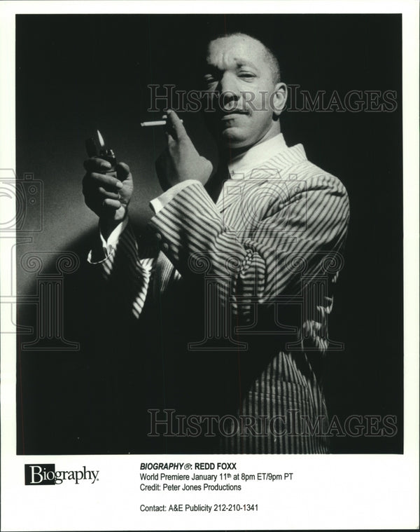 Press Photo Biography profiles actor Redd Foxx on A&E Telvision - tup0 ...