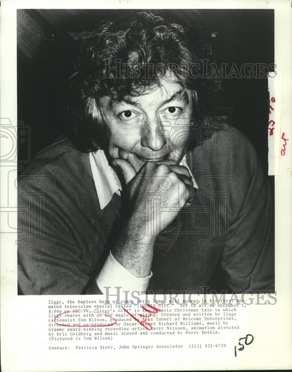 Press Photo Ziggy cartoonist Tom Wilson - Historic Images