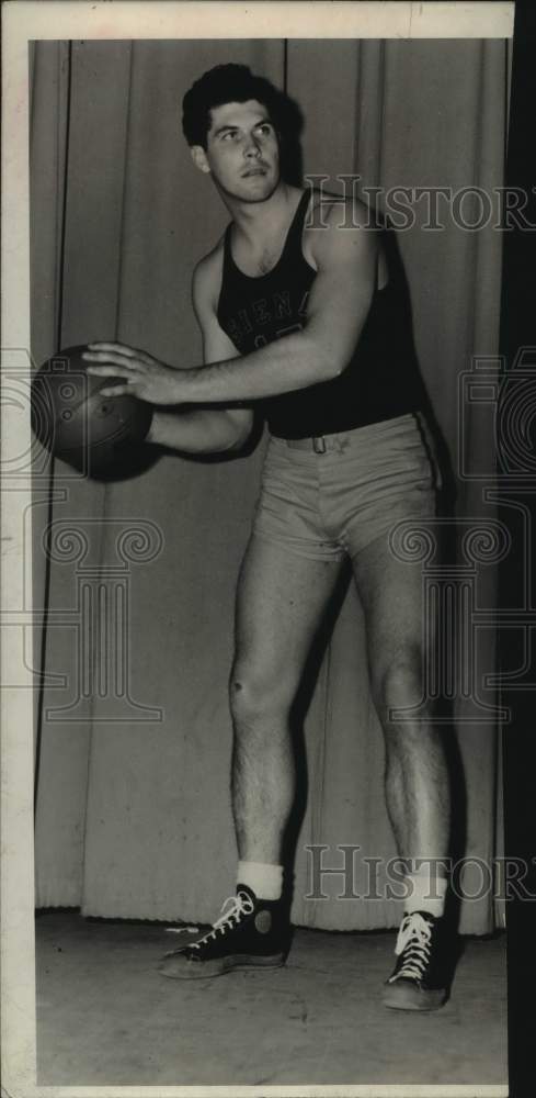 Press Photo Siena College basketball player George Weber in New York ...