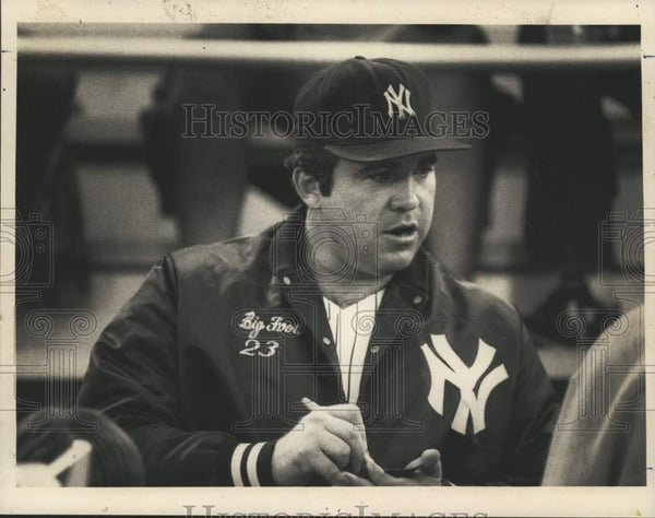 1986 Press Photo Yankees baseball manager Barry Foote - tus06241 ...