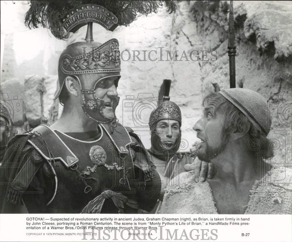 1979 Press Photo John Cleese and Co-Stars in "Monty Python's Life of B ...